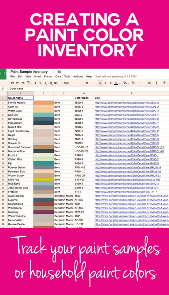 Creating a Paint Sample Inventory - Super NoVA Adventures